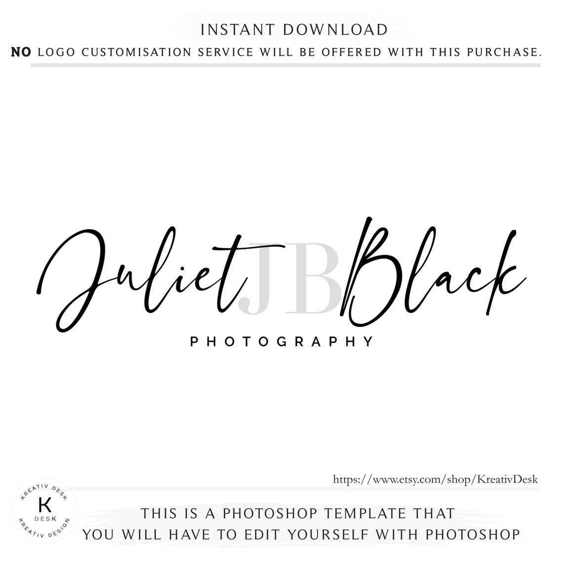 Initials Logo Signature Logo Calligraphy Name Logo Business - Etsy