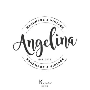 INSTANT DOWNLOAD. Stamp Round Circle Logo. Badge Logo. Minimal Logo ...