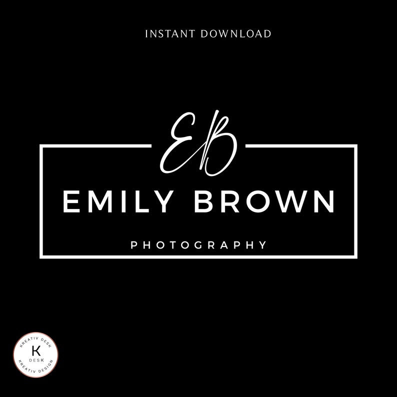 Logo Rectangle Logo Modern Logo Minimal Logo Signature - Etsy