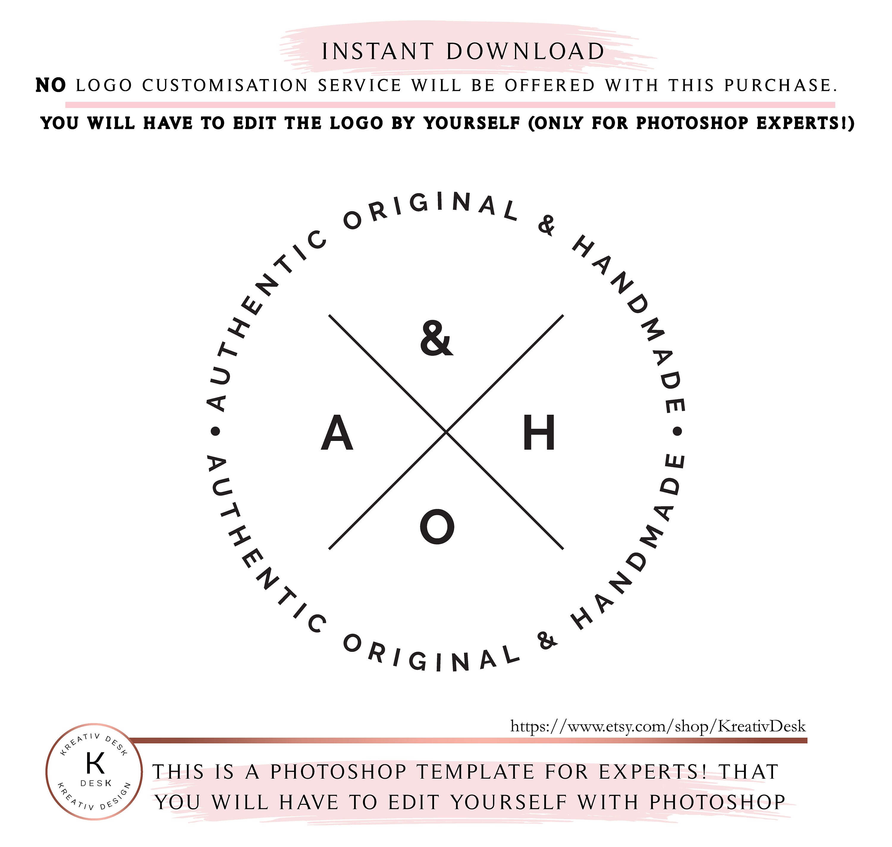 Stamp Logo. Round Logo. Business Circle Logo. Photography | Etsy Canada