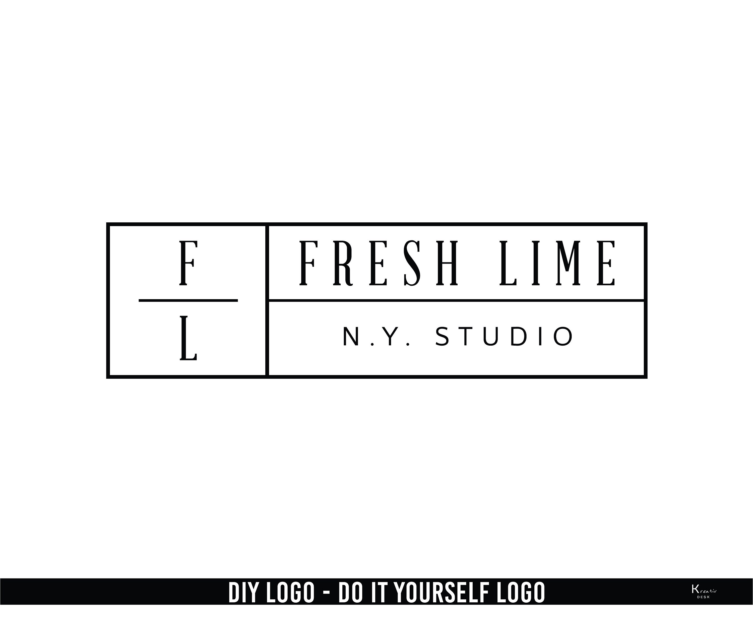 Minimal Signature Logo. DIY Logo. Rectangle Logo. Square Logo. | Etsy