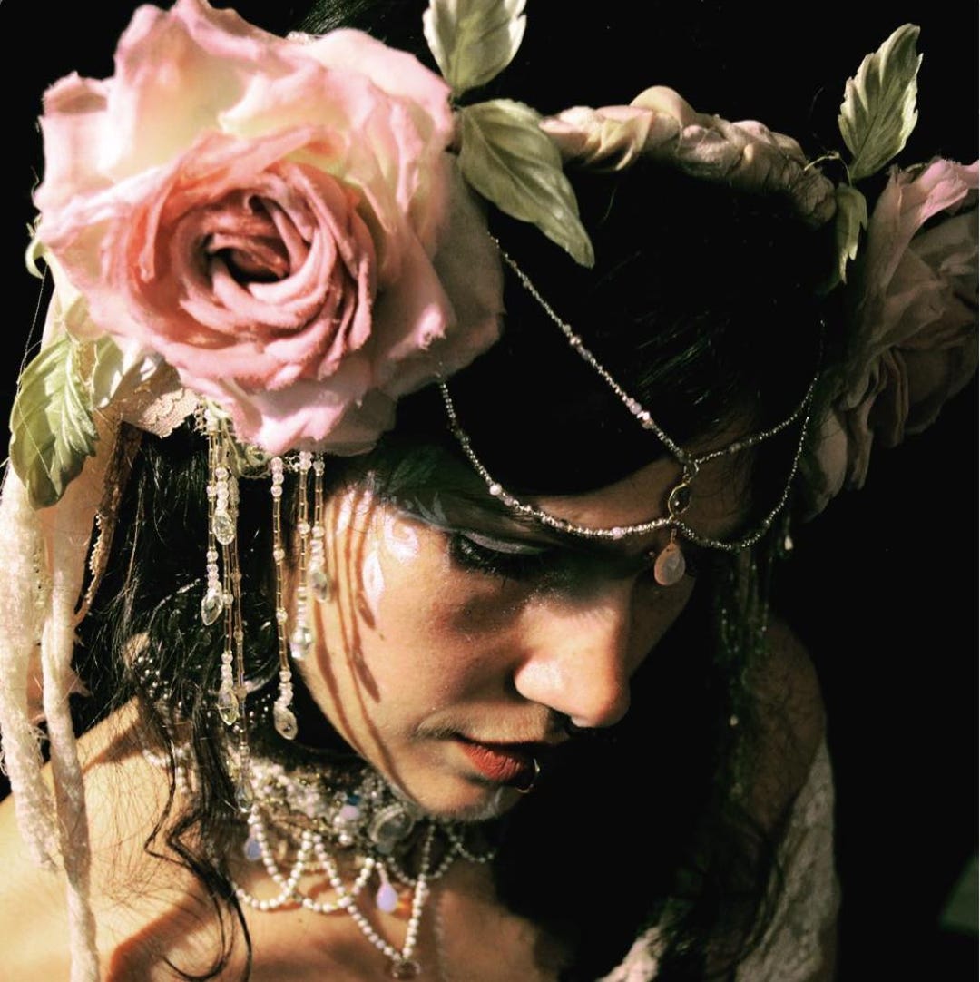 Silk Rose Midsummer Nights Dream Headdress, Sample for Custom Orders - Etsy