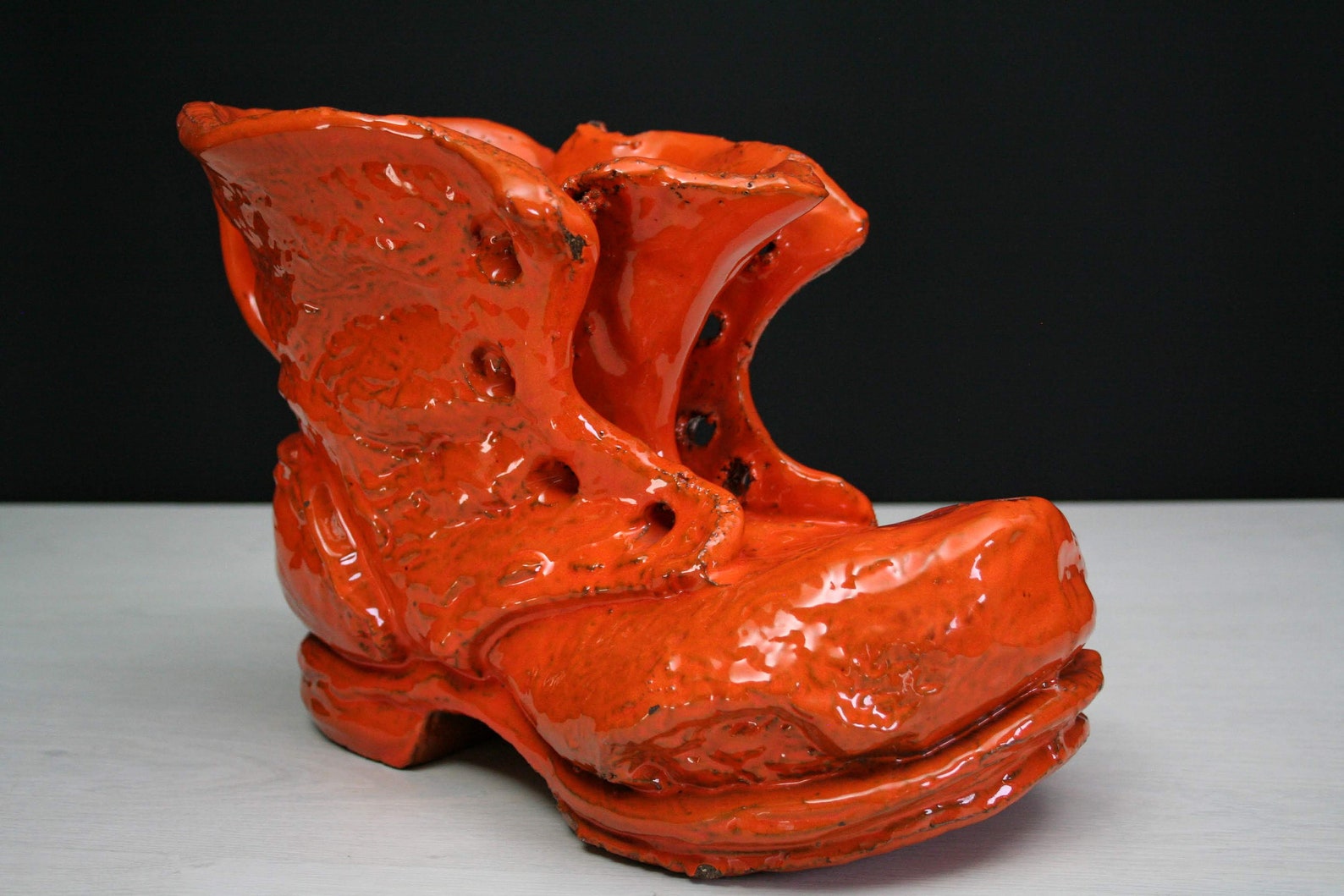 Shoe Sculpture Art Concrete Statue Vintage Decorative Art - Etsy
