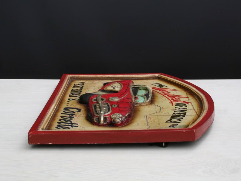 Vintage Sign-corvette Sign-wood Sign-man Cave Decor-car - Etsy