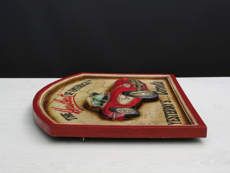 Vintage Sign-corvette Sign-wood Sign-man Cave Decor-car - Etsy