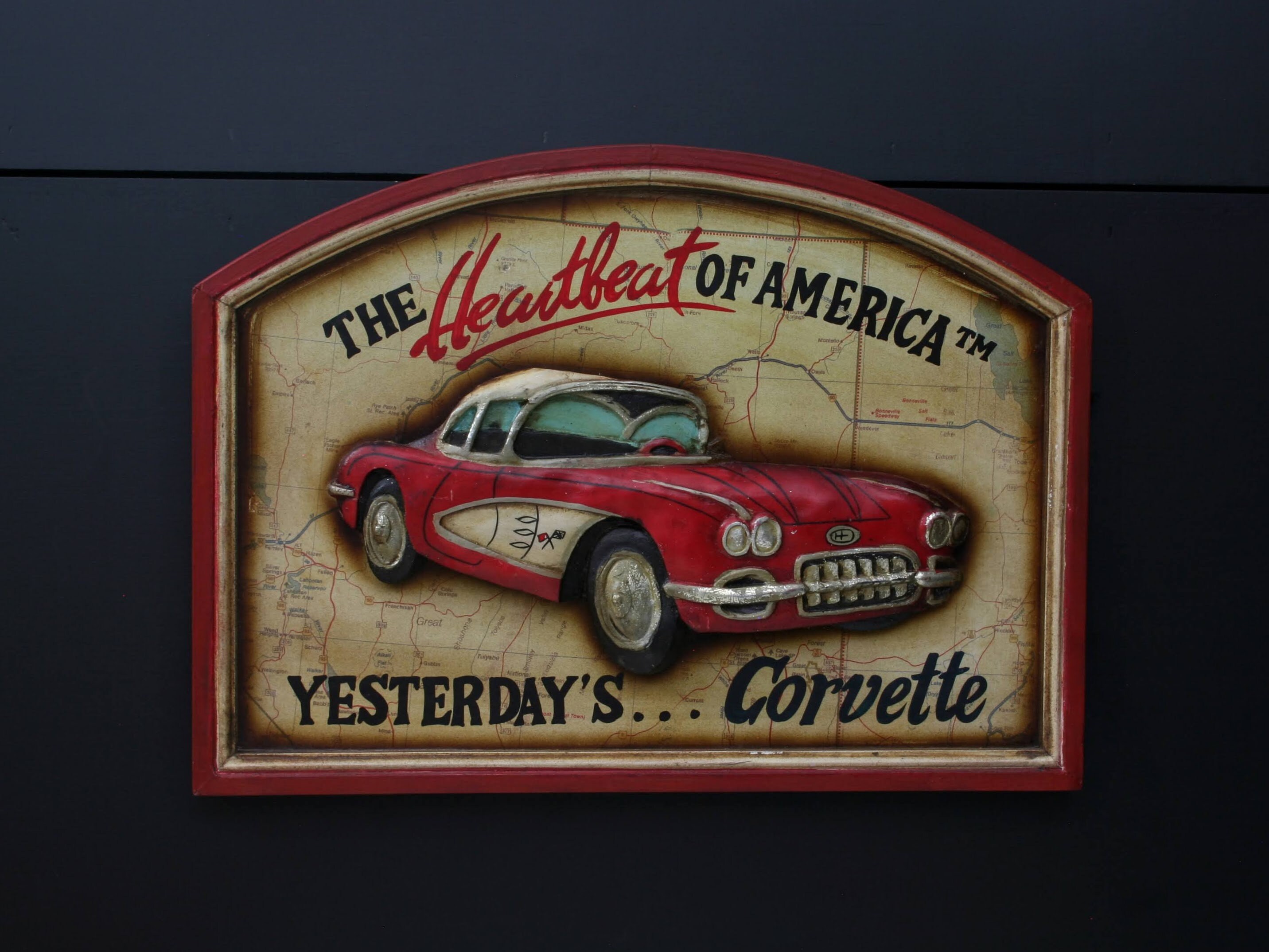 Vintage Sign-Corvette Sign-Wood Sign-Man Cave Decor-Car | Etsy