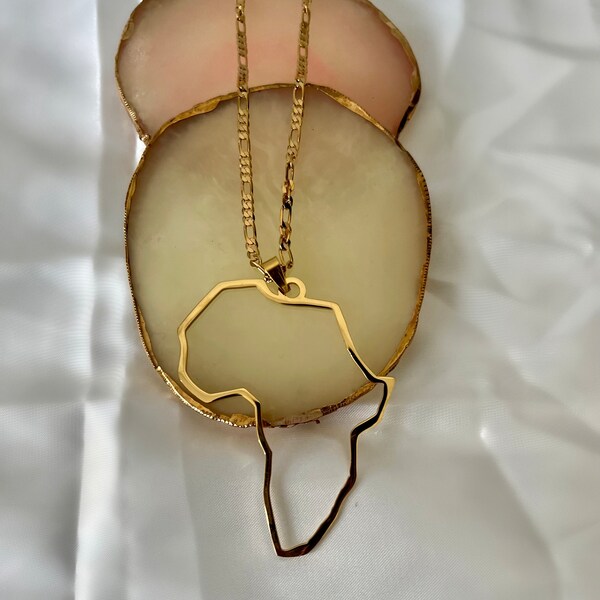 Africa Map Necklace - Etsy