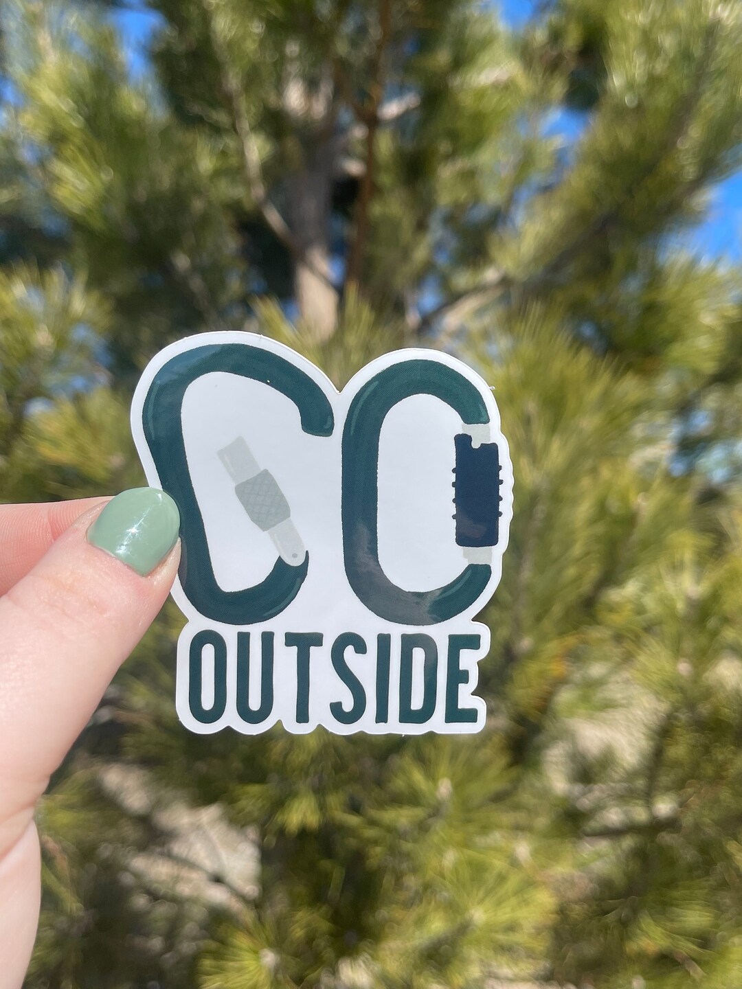 Go Outside Climbing Sticker for Water Bottle, Car, Laptop - Etsy