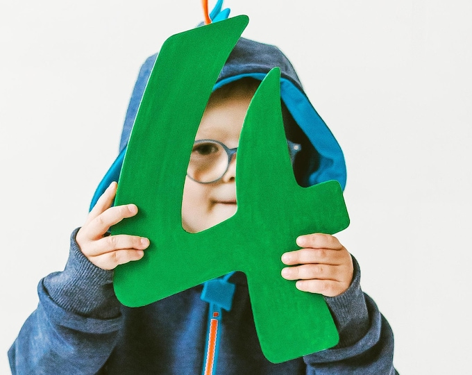 7 Sign Photo Prop for Seventh Birthday Photos for Kids Wooden Number ...