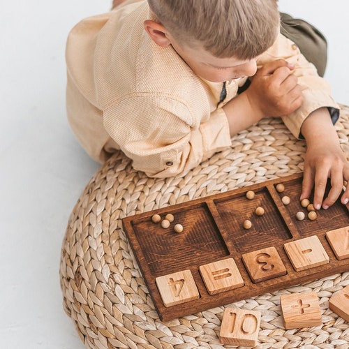 Math Ring for Numbers and Counting Wooden Circle by | Etsy