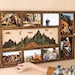 Family Travel Photo Collage Picture Frame, Wooden, Custom 10 Photos ...