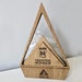 Handcrafted Wooden Award, Triangle Shaped Award, Modern Solid Wood and ...