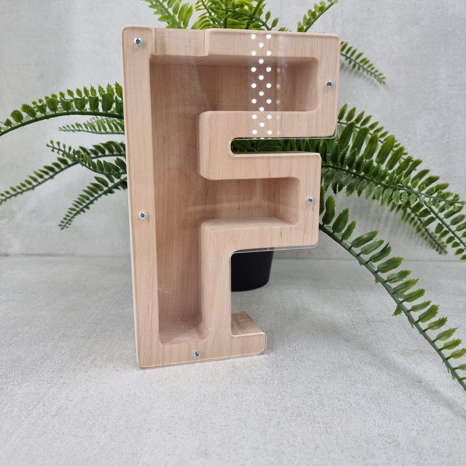 Personalized Alphabet Letter Piggy Bank Wooden Coin Bank for - Etsy