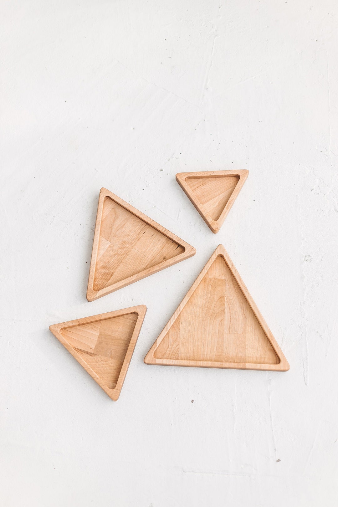 Wooden Tray Triangle Decor, Wooden Pretty Decorative Trays, Jewelry ...