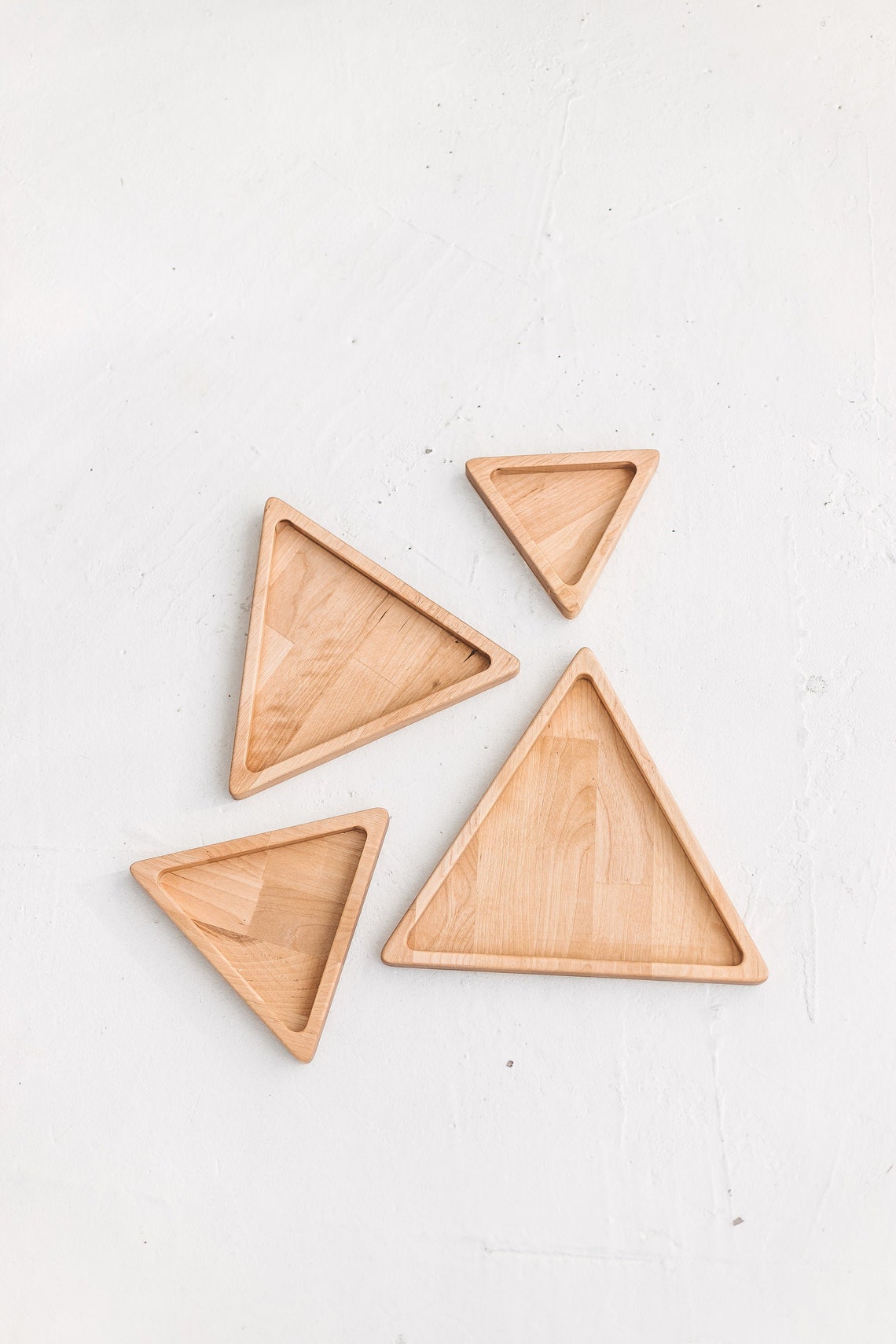 Wooden Tray Triangle Decor Wooden Pretty Decorative Trays - Etsy