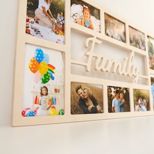 Family Photo Collage Frame, Custom, Personalized, Gift Idea, Wooden ...