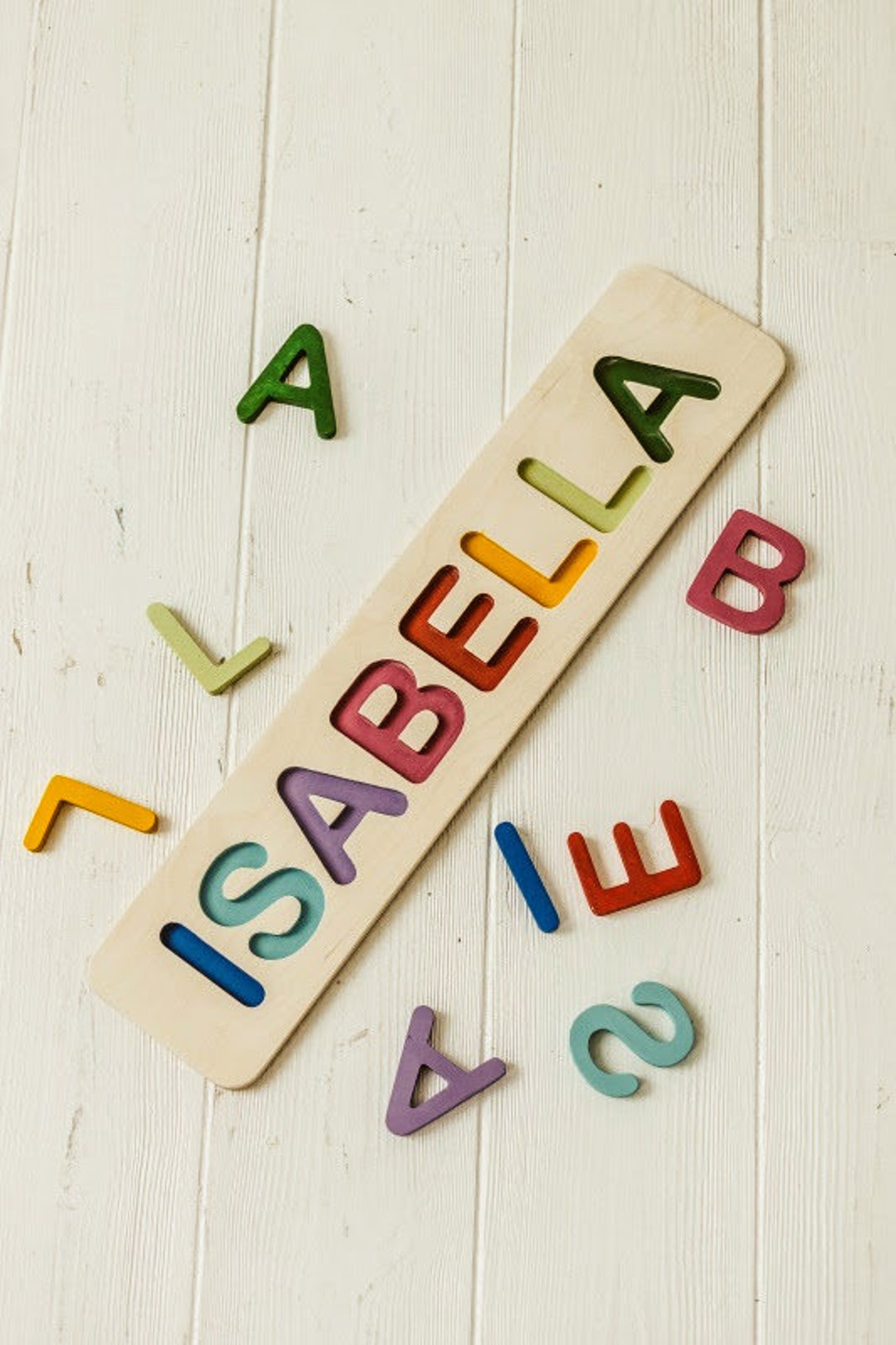 Personalized Rainbow Name Puzzle, Wooden Toddler Toy - Etsy