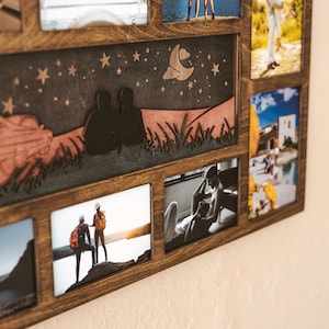 Custom Collage Frame, Couple Picture Frame Collage, Love Story Collage ...