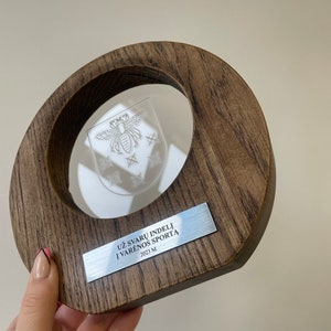 Handcrafted Custom Trophy, Engraved Custom Wooden Trophy, Unique Award ...