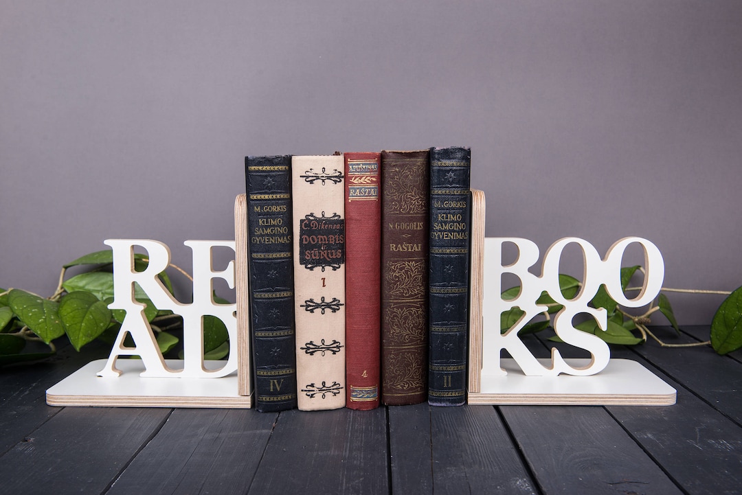 Wood Bookends, Kids Bookends, Library Decor, Shelf Decorations, Room ...
