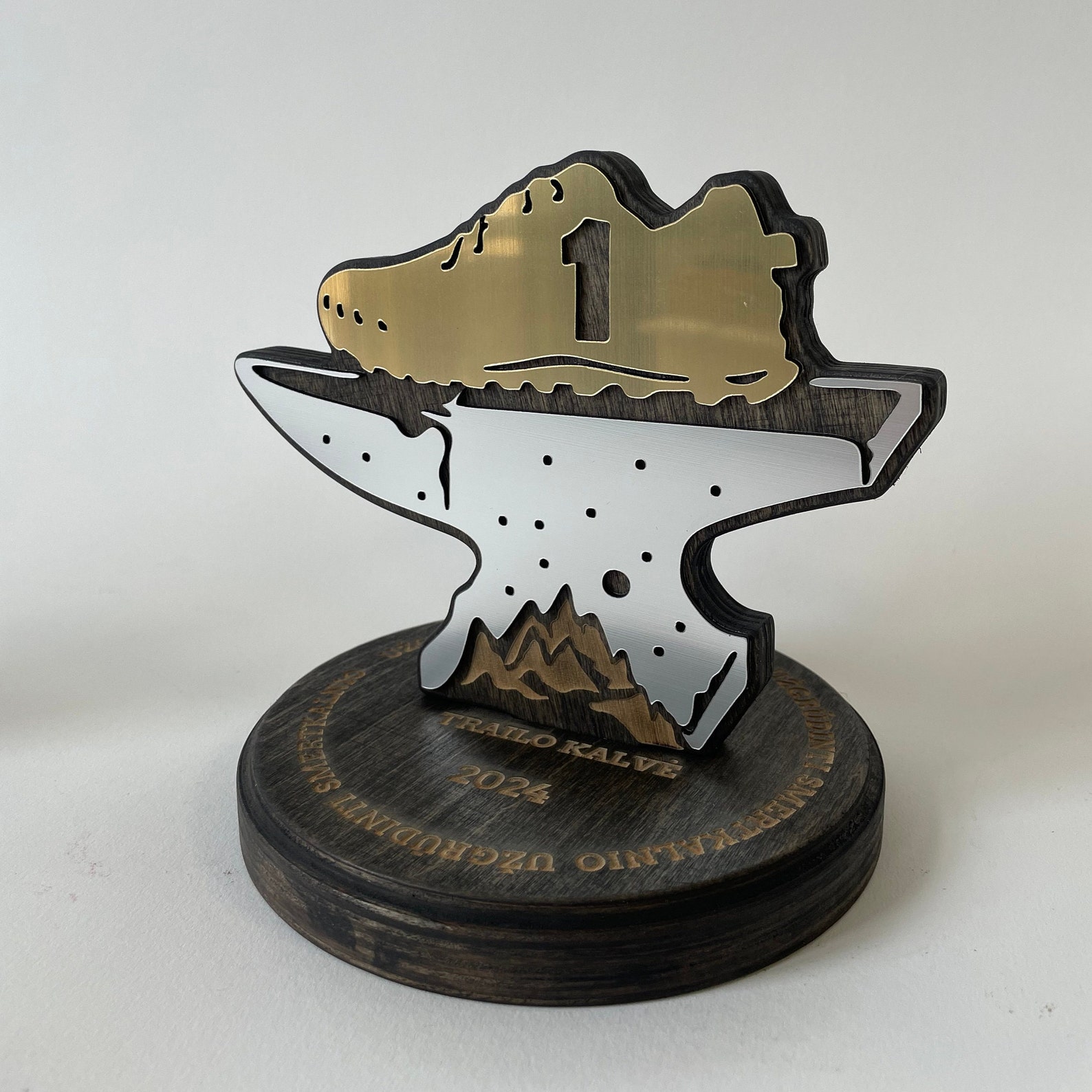 Wooden Sneaker Trophy, Golden Shoe Award, Engraved Custom Wooden Trophy ...