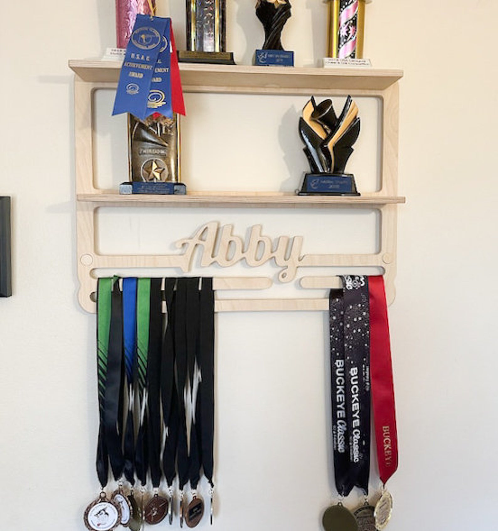 Personalized Medal Display, Personalized Name Medal Holder, Trophy ...