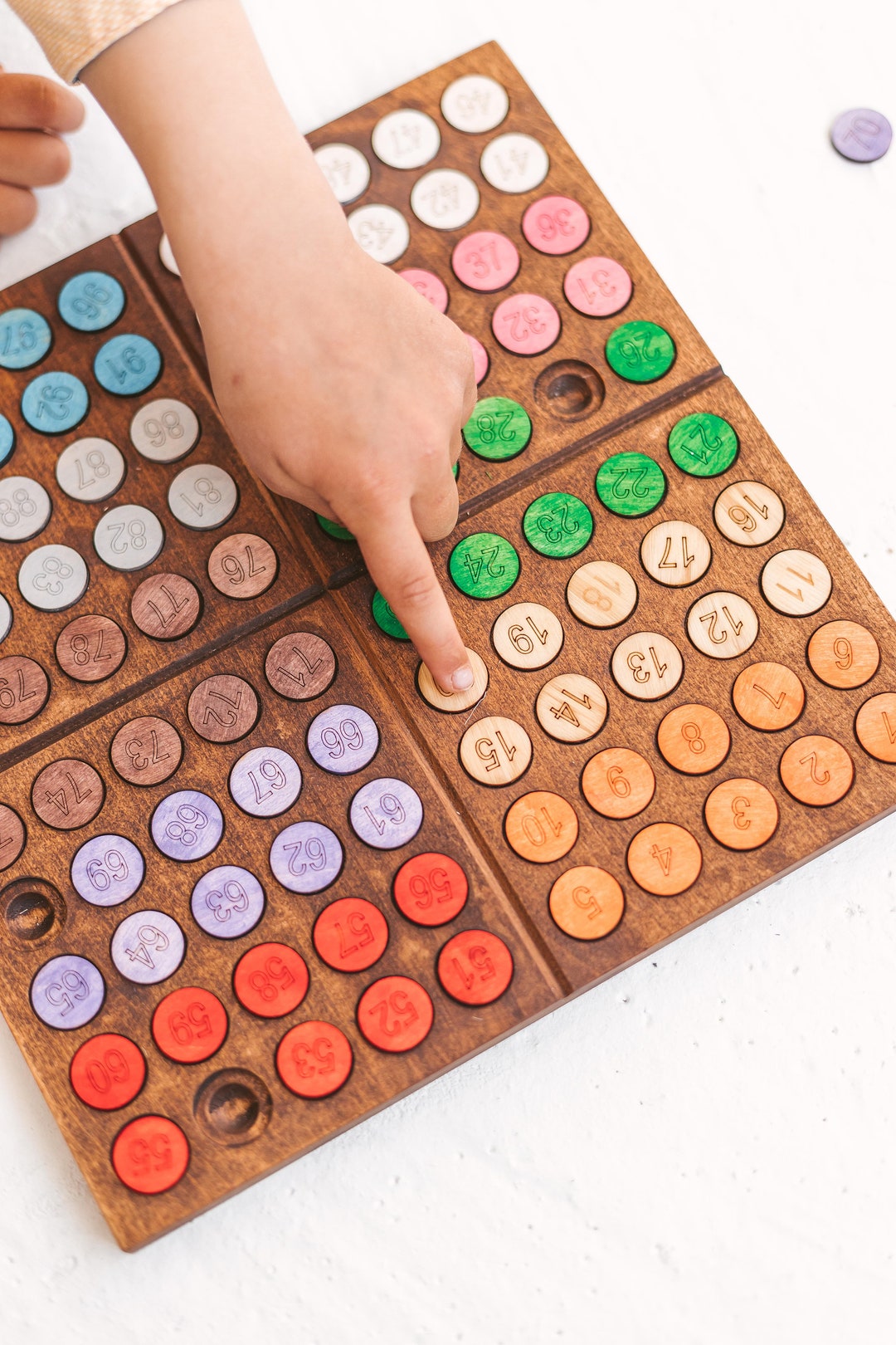 Montessori 100 Board, Wooden Number Frame, Homeschool Math - Etsy