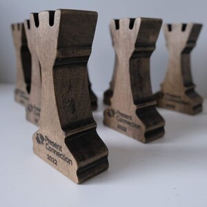 Personalized Wooden Chess Trophy - Custom Engraved Award for Chess ...