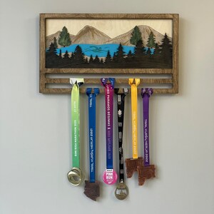 Swimming Medal Holder - Medal Display Rack - Personalized Medal Hanger ...