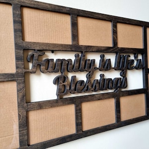 Family Name Photo Frame Collage, Personalized Family Room Wall Decor ...