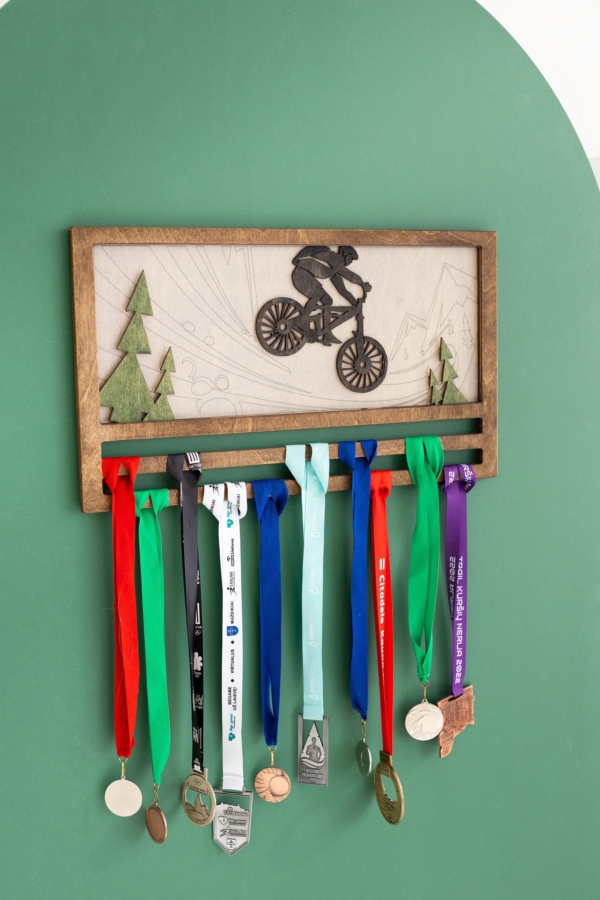 Cycling Medal Holder Medal Display for Cyclist Custom Medal Hanger Gift ...