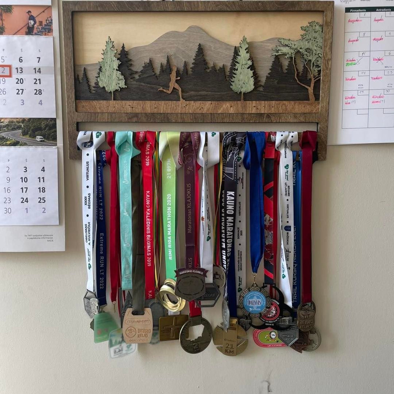 Medal Display Running Marathon Custom Medal Hanger Gift for - Etsy