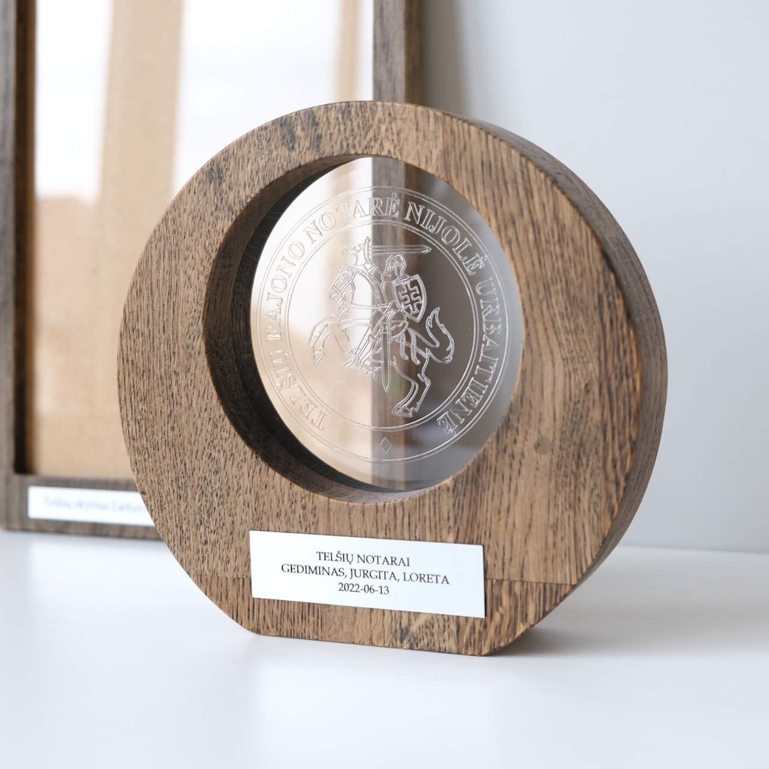 Custom Engraved Wooden Trophy Unique Handcrafted Award, Elegant Design ...