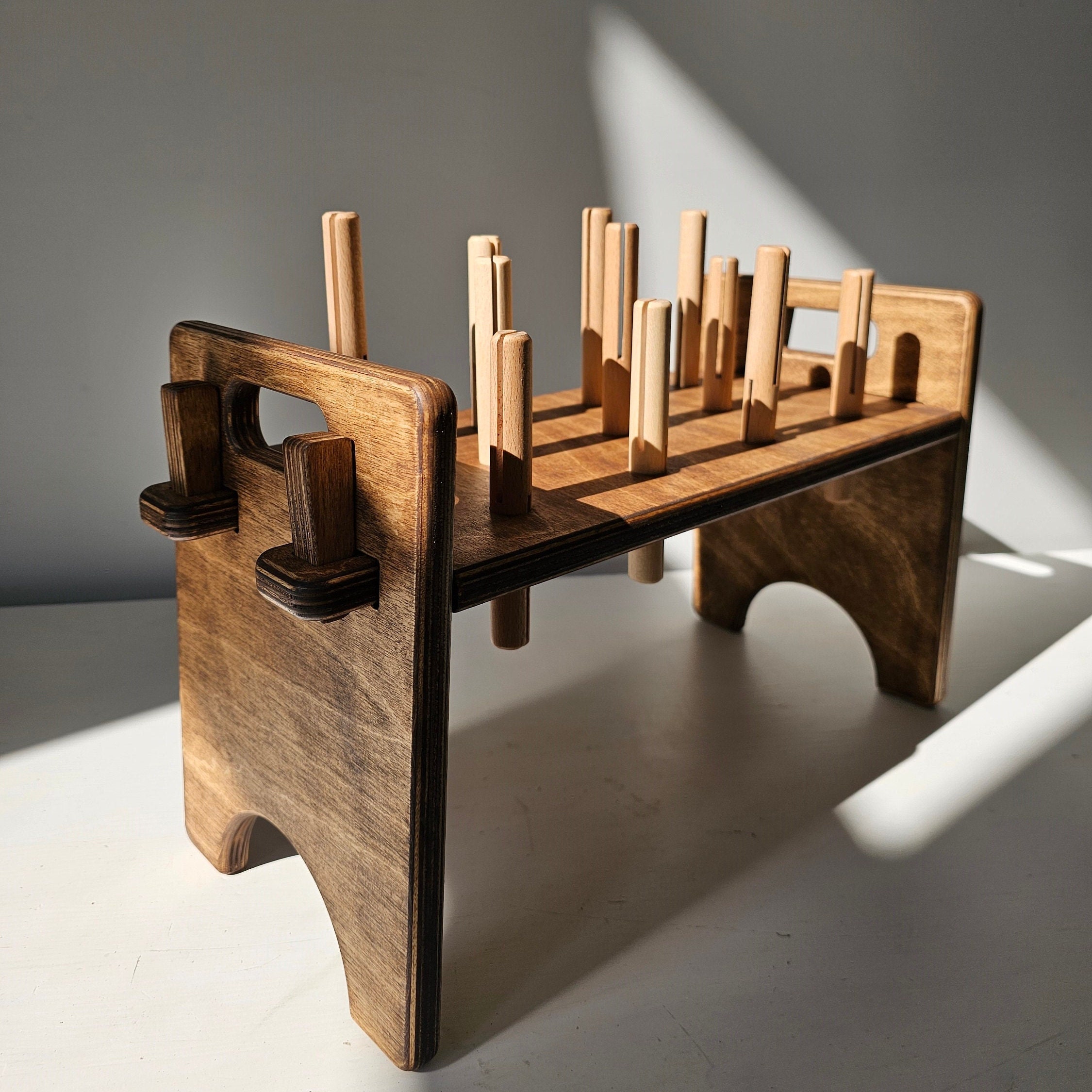 Wooden Peg Hammer Bench - Montessori Toys, Wooden Hammer, Hammering ...