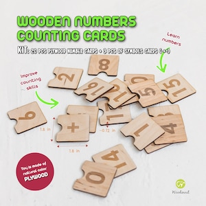Wooden Numbers and Counting Blocks - Gifts for Kids - Etsy