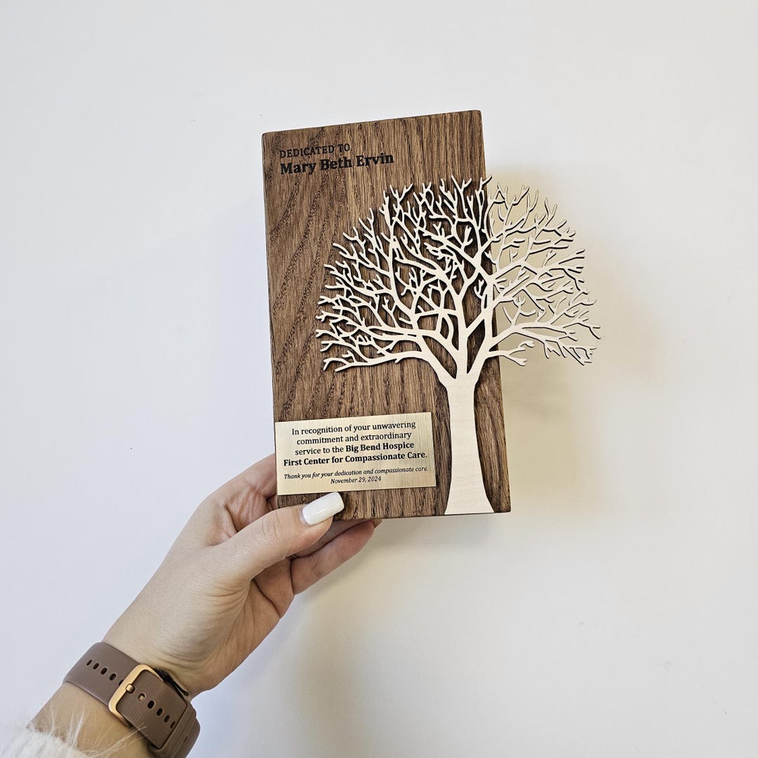 Wooden Three Form Award, Bespoke Award, Personalized Engraved Award ...