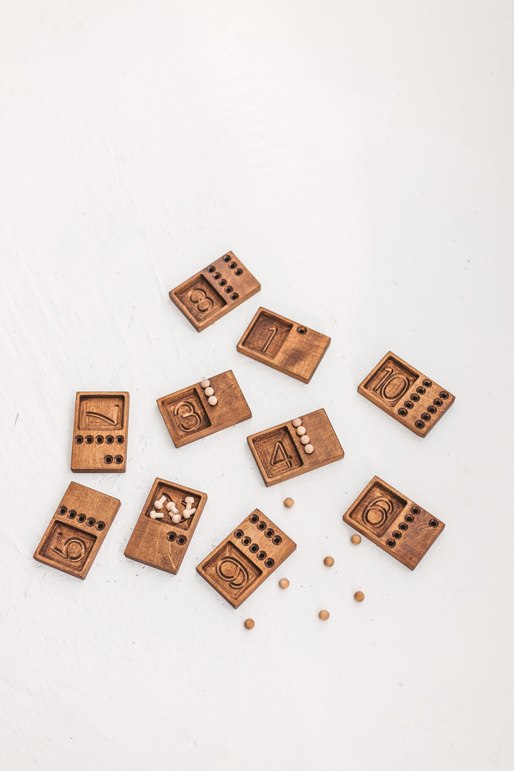 10 wooden counting trays Kids gift or Math Teachers gift | Etsy