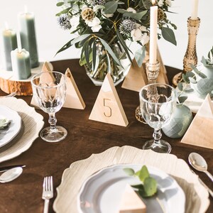 Natural Wood Mountain Table Numbers, Wedding Table Numbers for ...