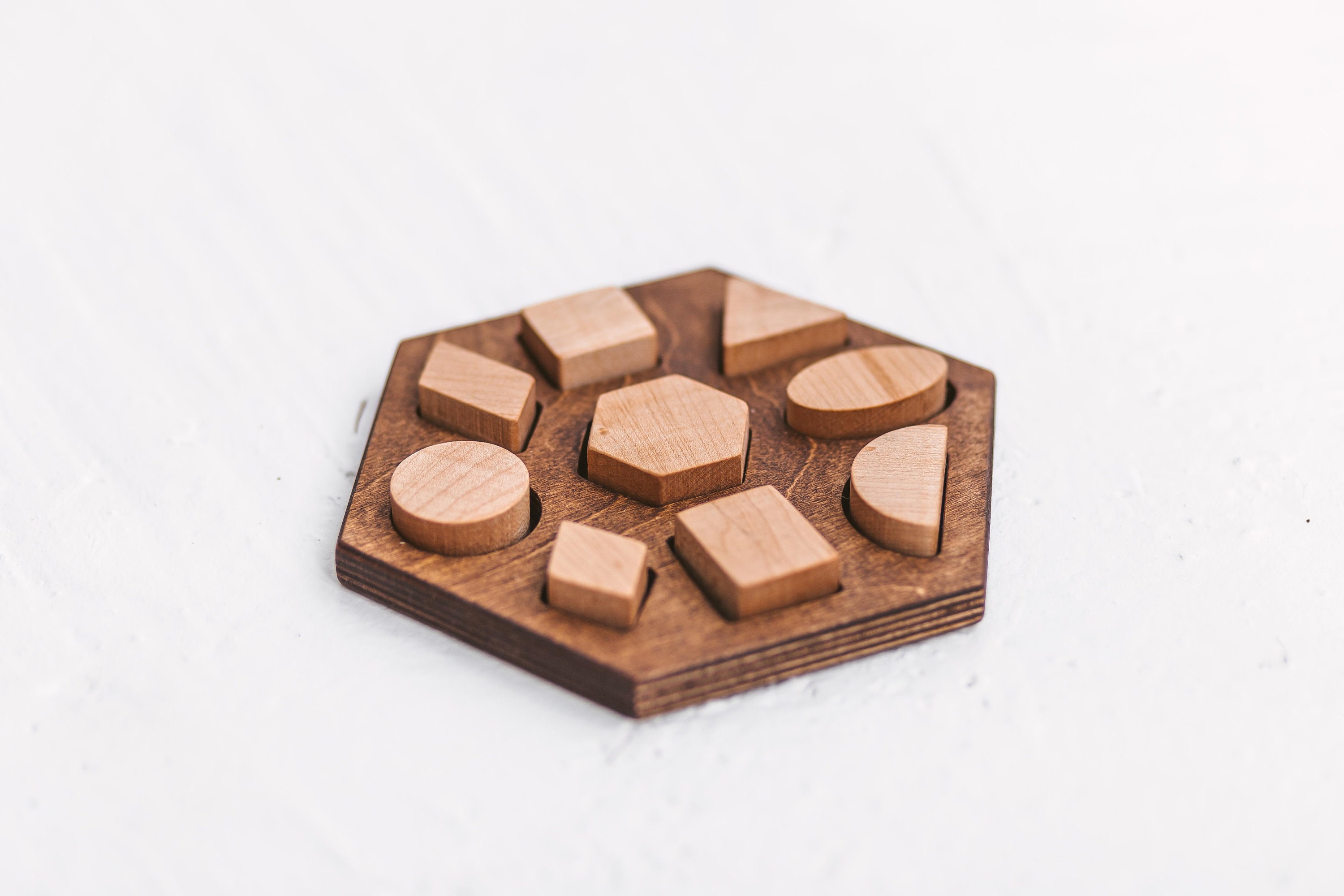 Wooden Shapes Puzzle Blocks Sorter Educational Learning - Etsy