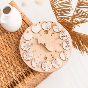 Wooden Daily Planner Routine for Kids - 14 Visual Routine Cards ...