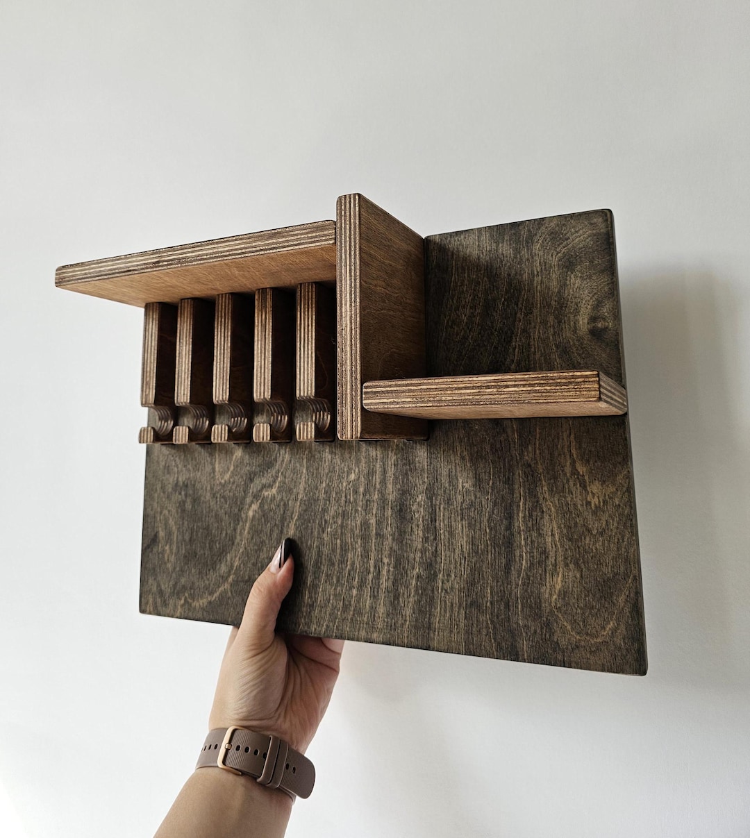 Key Holder Key Rack Wall Key Holder Modern Wooden Key Holder for Wall ...