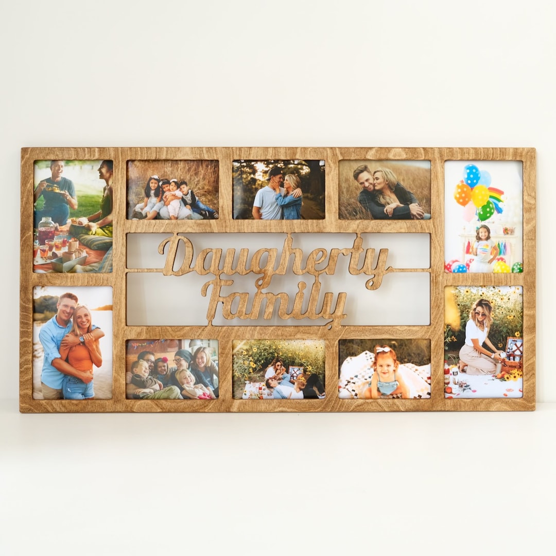 Family Picture Collage, Custom Text Picture Frame, Collage Picture ...