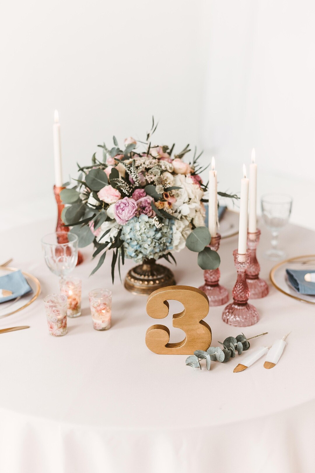 Rustic Wedding Table Numbers, Wood Table Numbers, Wedding Golden Table ...