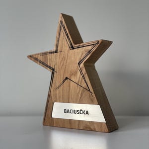 Custom Star Trophy - Sports Trophies, Corporate Gifts, Engraved Wooden ...
