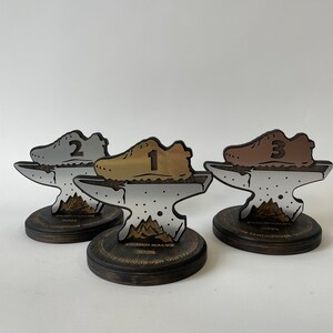 Wooden Sneaker Trophy, Golden Shoe Award, Engraved Custom Wooden Trophy ...