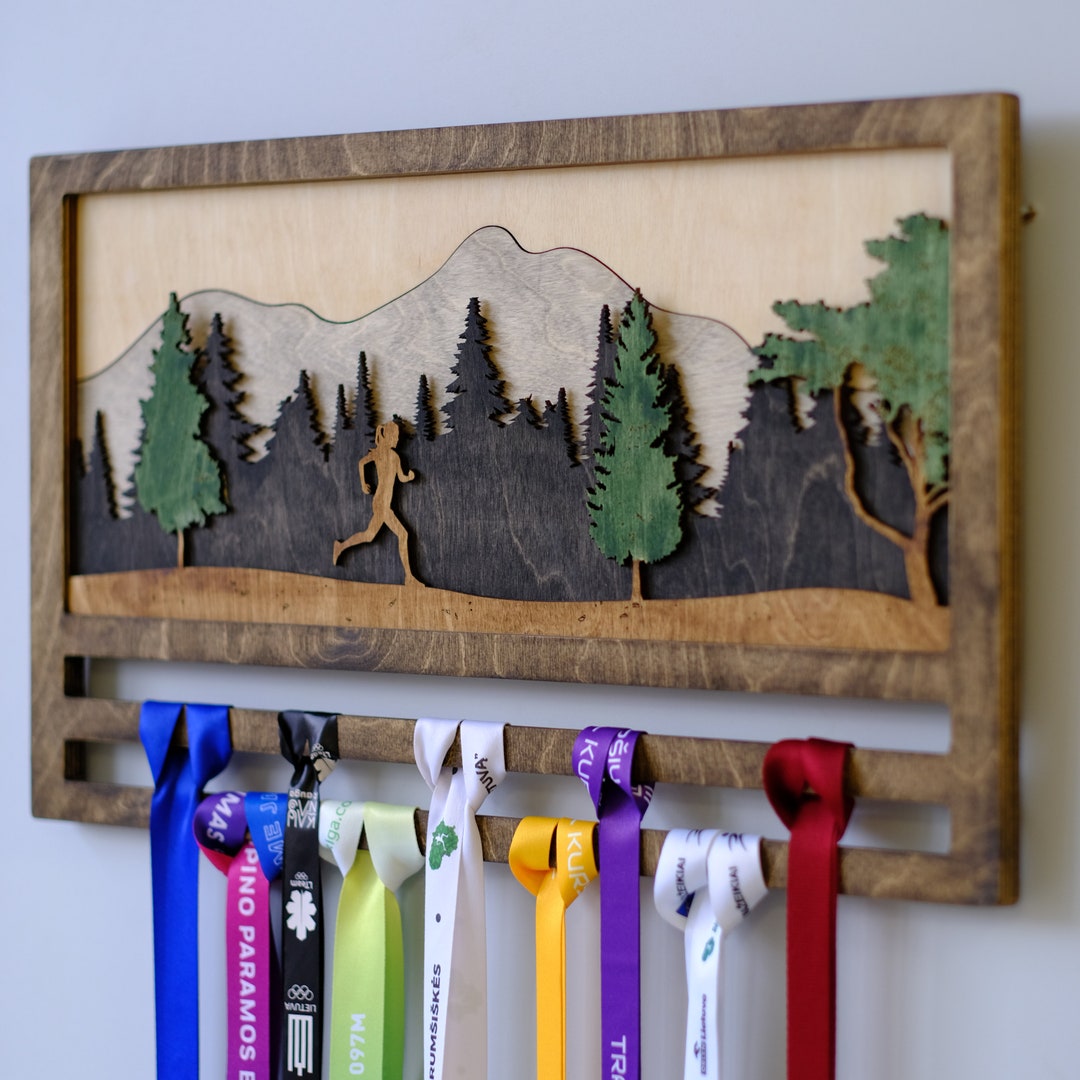 Running Medal Holder Personalized Medal Display Rack, Custom Christmas ...