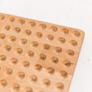 Montessori 100 Board - Frame - Plain or With Numbers Engraved, Math ...