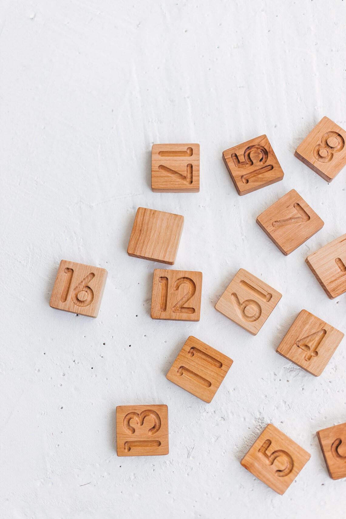 Wooden Numbers Blocks for Counting Solid Wood & Handmade - Etsy