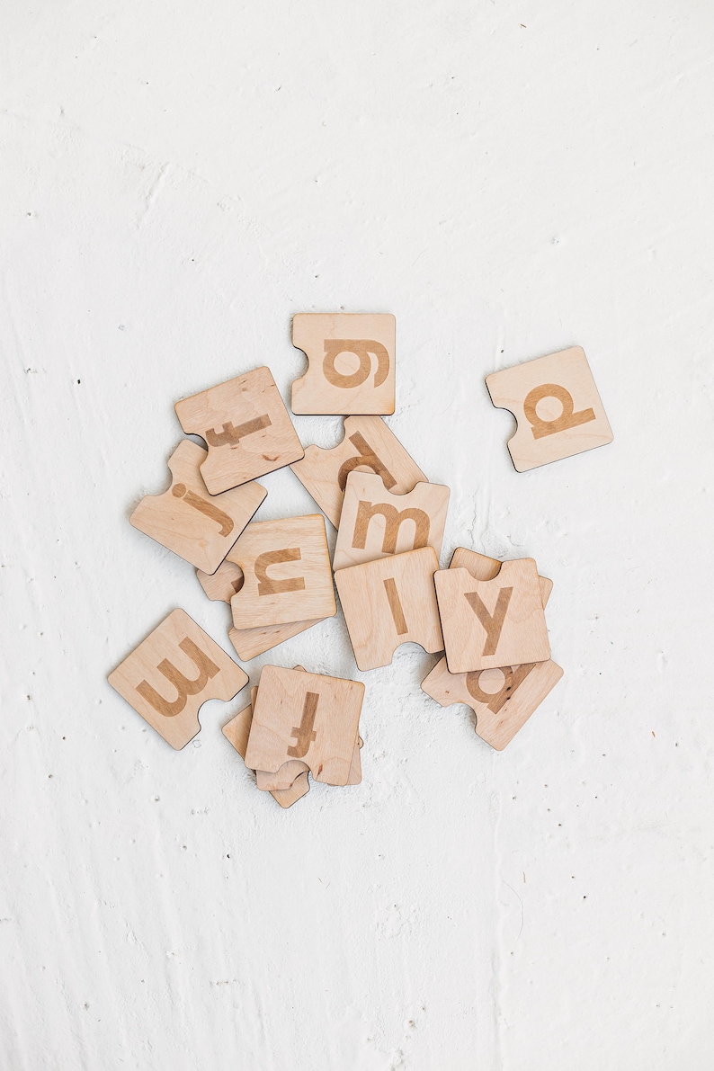Wooden Letters Alphabet Blocks Preschool Montesorri Toys | Etsy