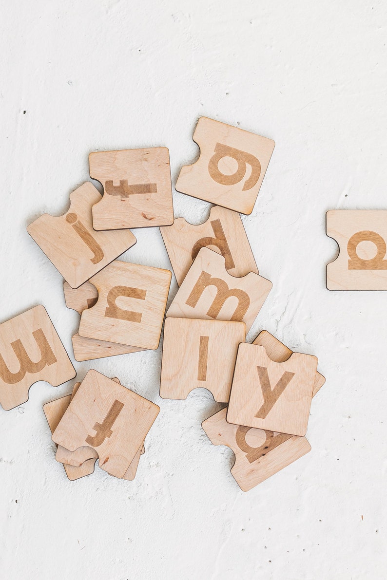 Wooden Letters Alphabet Blocks Preschool Montesorri Toys | Etsy